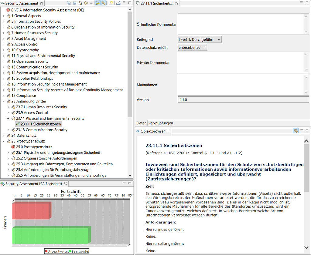 VDA ISA: Information Security Assessment 4.1.1 - verinice 1.18 ...
